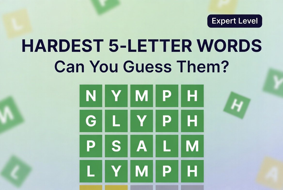 100 Hardest 5-Letter Words You’ll Ever See